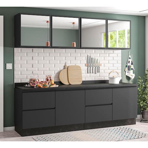 Cozinha Completa Bartira Línea com 6 Portas, 6 Gavetas | Ponto