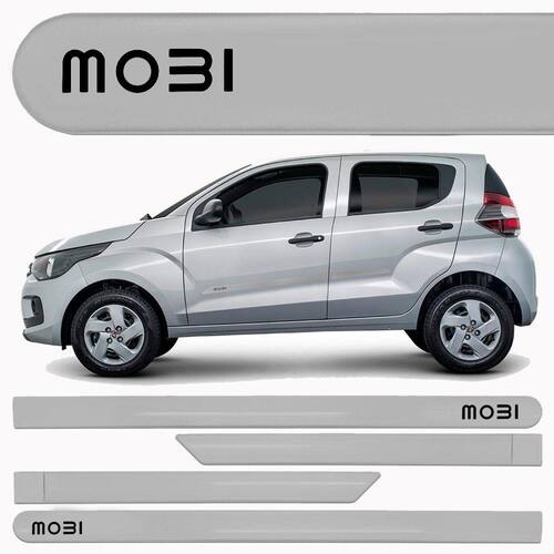 Jogo Friso Lateral Fiat Mobi Prata | Ponto