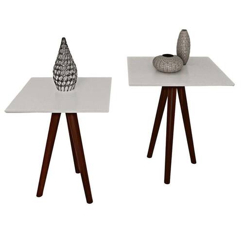 Conjunto Mesa De Apoio E Lateral Classic Quadrada Branca | Ponto Conjunto Mesa De Apoio E Lateral Classic Quadrada Branca | Ponto