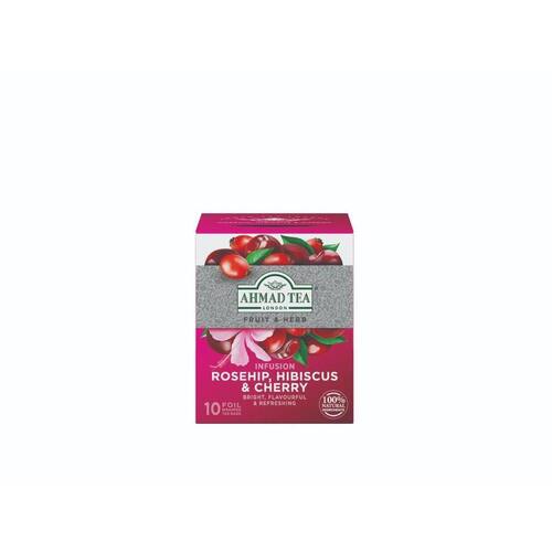 Chá Misto De Rosa Silvestre Hibisco E Cereja Ahmad Tea 20G | Ponto Chá Misto De Rosa Silvestre Hibisco E Cereja Ahmad Tea 20G | Ponto