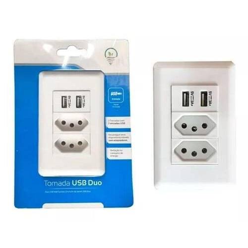 Tomada Usb De Parede Com Duplo Usb Versão | Ponto