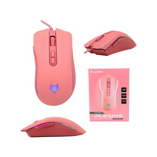 Mouse Gamer Rosa 7 Botoes 6,400 Dpi | Ponto