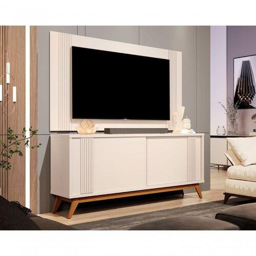 Rack C/Painel Tv 60 Polegadas C/Ripas | Black Friday