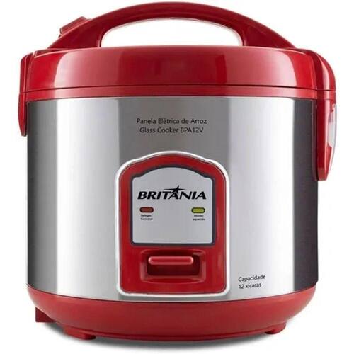 Panela De Arroz Glass Cooker Bpa12v Britania Vermelho 127V | Ponto
