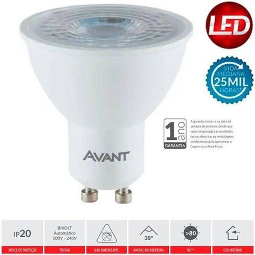 Lâmpada Led Dicróica Gu10 6500k 4w Ponto