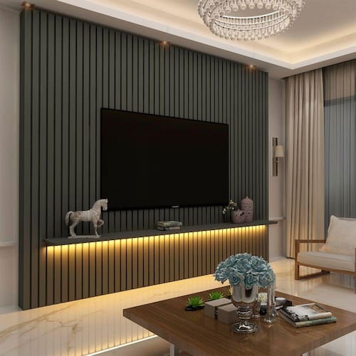 Painel para TV Ripado com LED Nobre 230 | Ponto