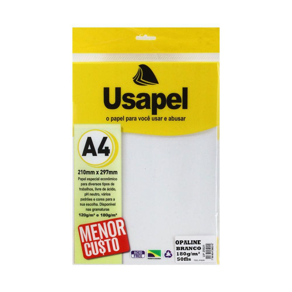 Papel Usapel A4 Opaline Diplomata 180g | Ponto