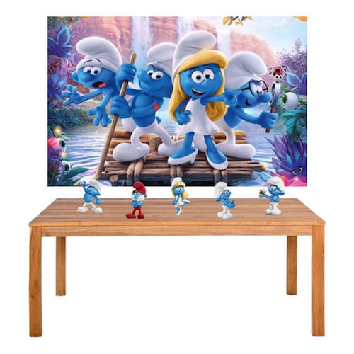 Kit Festa Smurfs Display + Painel 100x60cm | Ponto