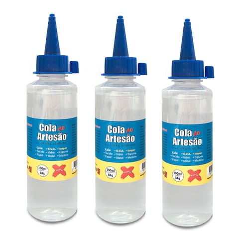 03 Cola de Silicone Líquida p/ Artesanato | Ponto