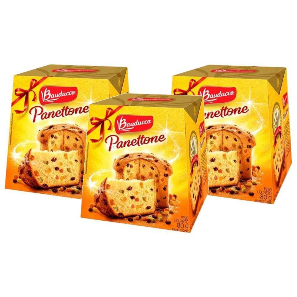 3 Mini Panettone Panetone Bauducco Frutas Cristalizadas | Ponto