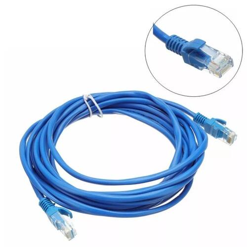 Cabo para rede modelo RJ45 azul 3 metros | Ponto
