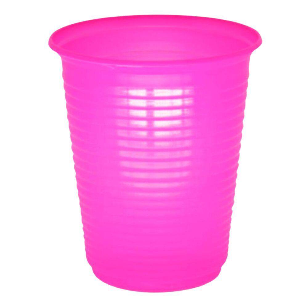 50 Copos Rosa Plásticos Descartável 200ml | Ponto