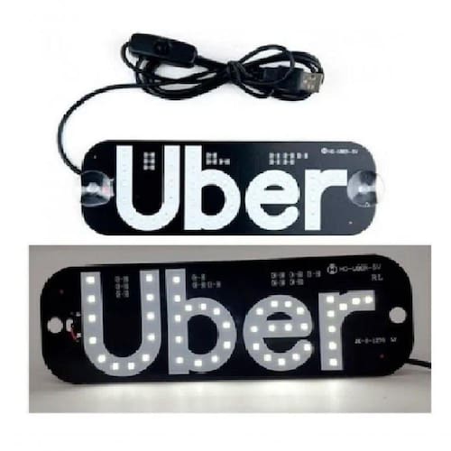 Placa Plaquinha Uber Para Carro Led Letreiro | Ponto