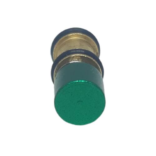 Botão Anodizado Seringa Tríplice Verde Modelo | Ponto