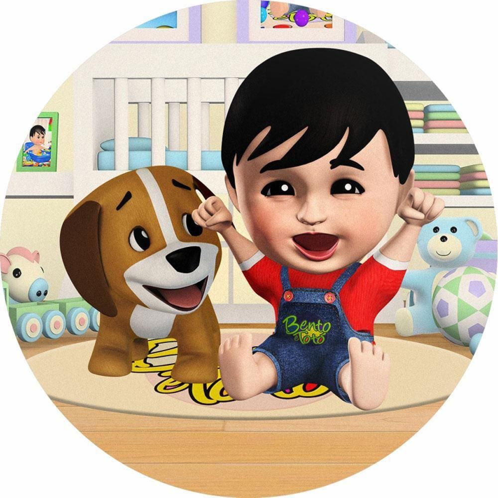 Painel Redondo 3D Bento Totó Tecido | Ponto