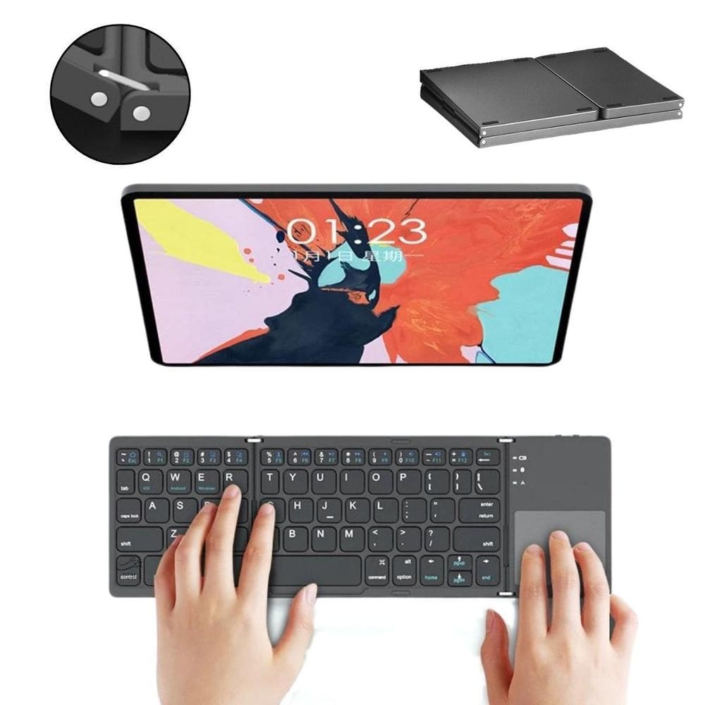 Mini Teclado Portátil Dobrável Bluetooth Para Tablet | Ponto