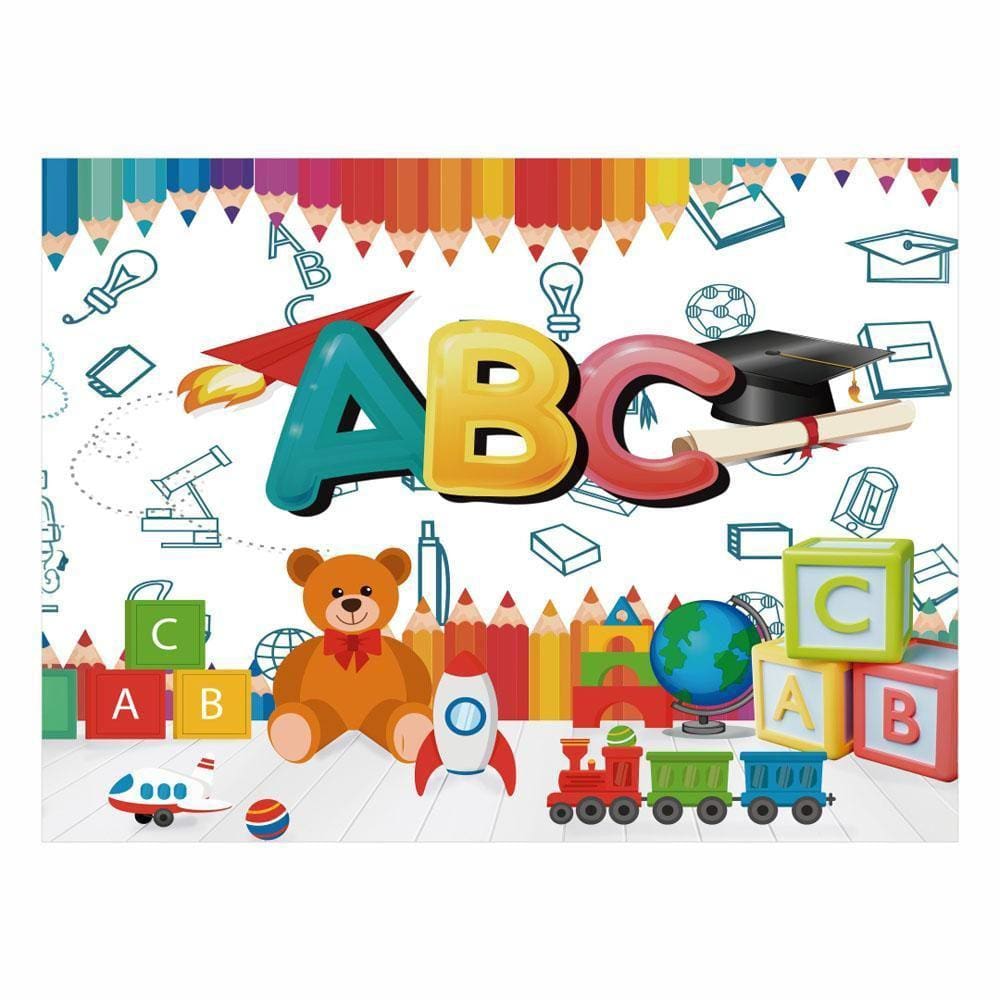 Fundo Fotográfico Cenário Abc Escola Tecido | Ponto