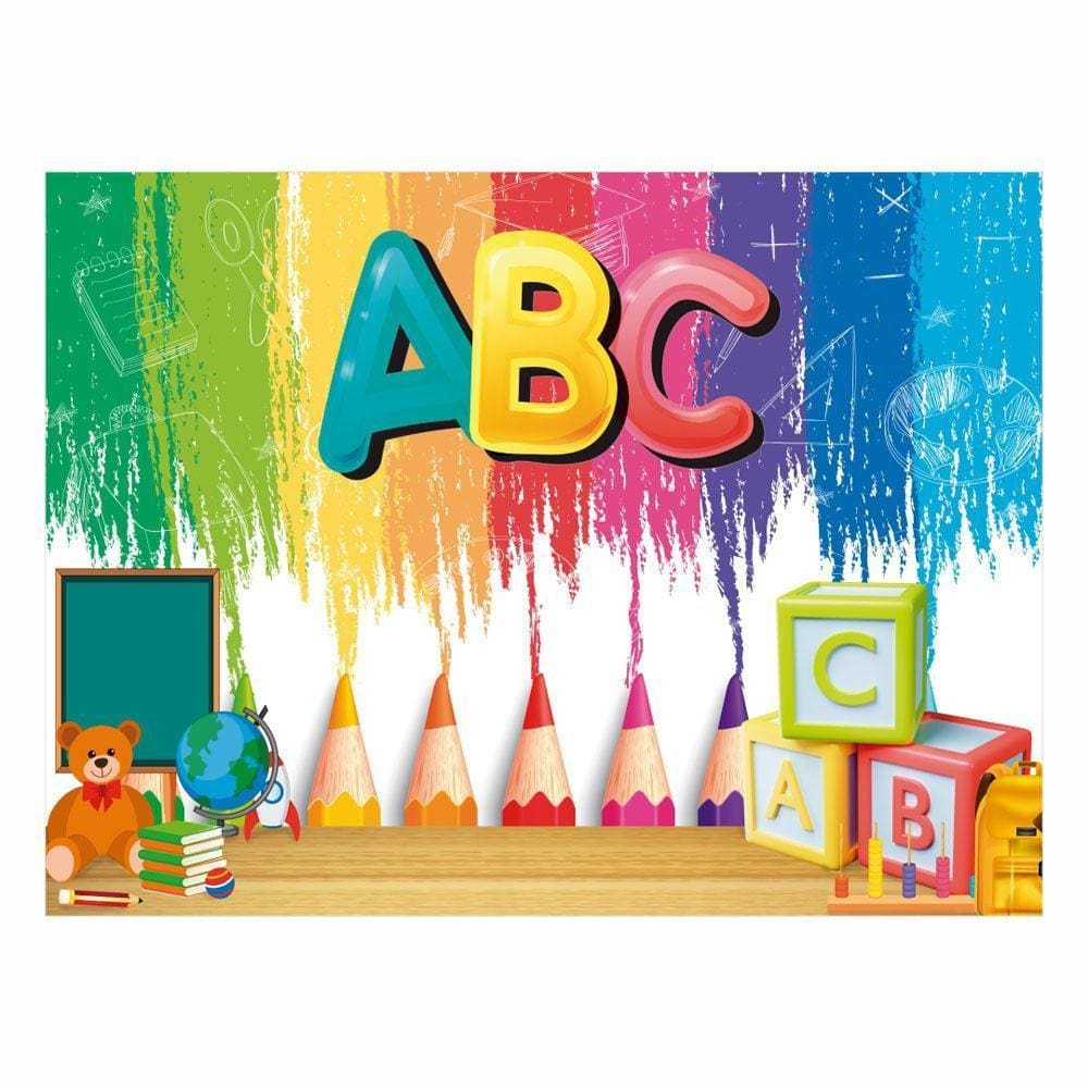 Fundo Fotográfico Cenário Abc Escola Tecido | Ponto