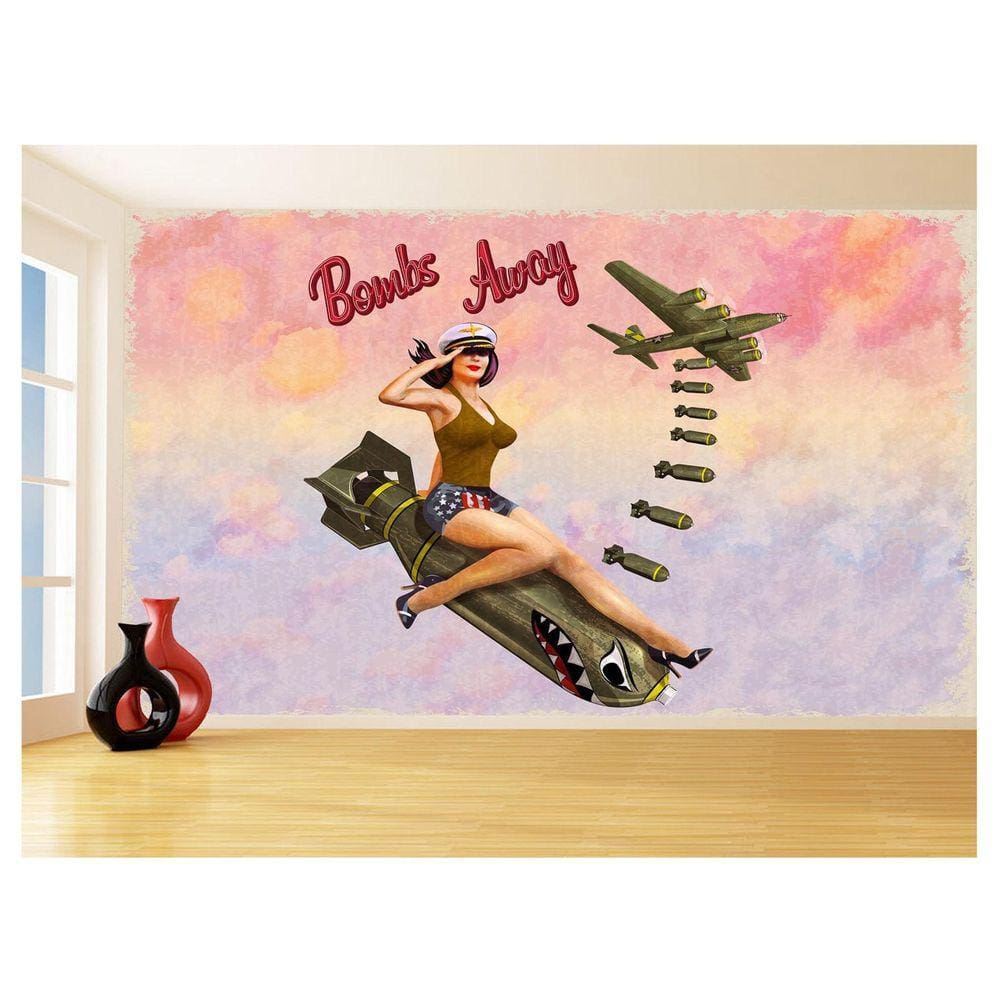 Papel De Parede 3D Arte Pinup Pin | Ponto