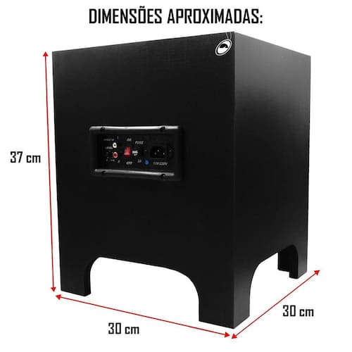 Caixa Subwoofer Amplificada 8`` Polegadas Home | Ponto