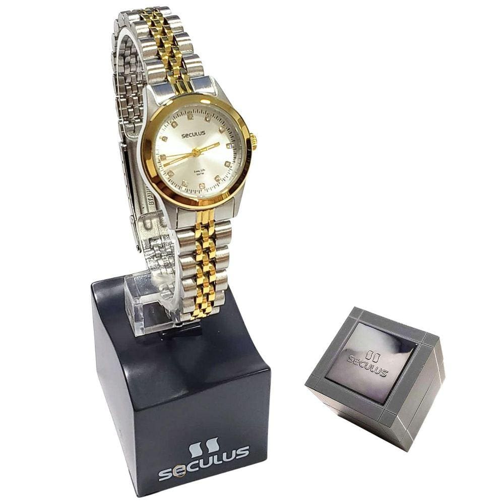Relógio Seculus Feminino Analógico Bicolor 44052LPSVBA2 | Ponto