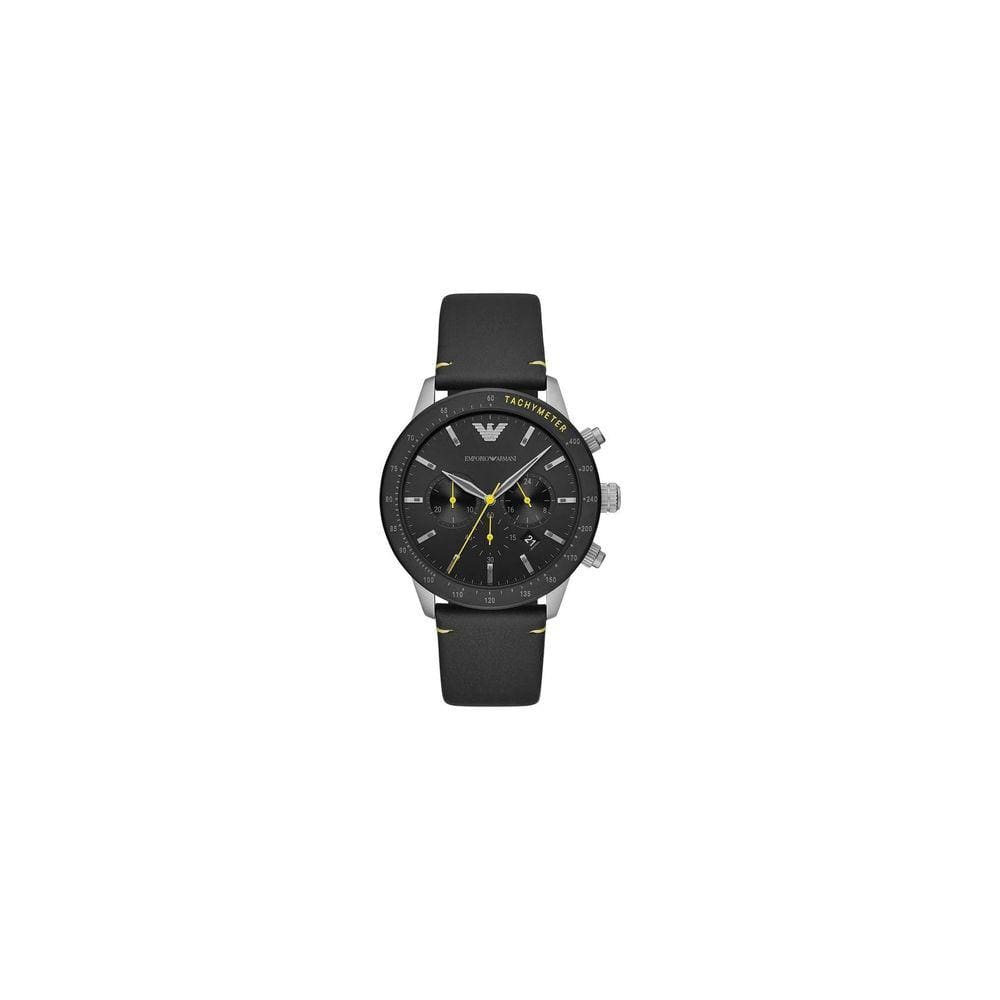 Relógio Masculino AR11325 Preto Couro Cronograph | Ponto