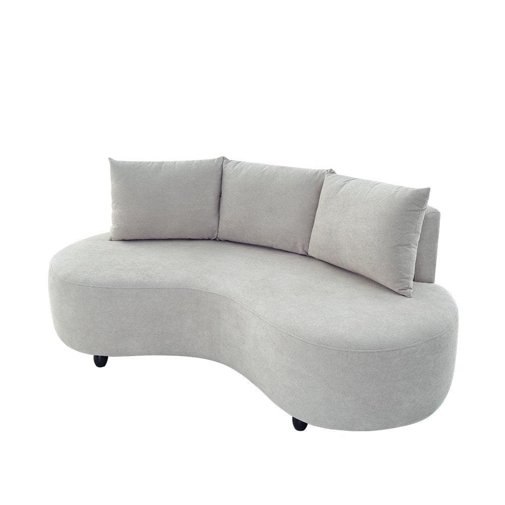 Sofa Orgânico Curvo Feijão 195cm Boucle | Ponto
