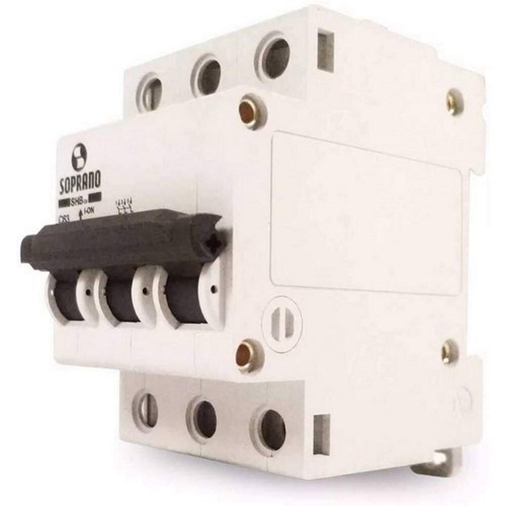 Disjuntor Din Soprano Trifásico Curva c 50a | Ponto