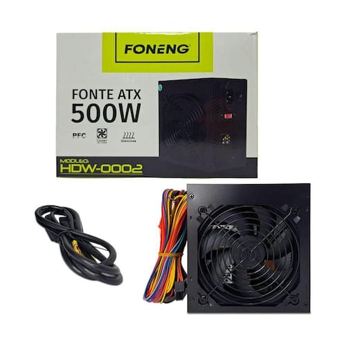 Fonte Atx Foneng 500w Ultra Silenciosa | Ponto