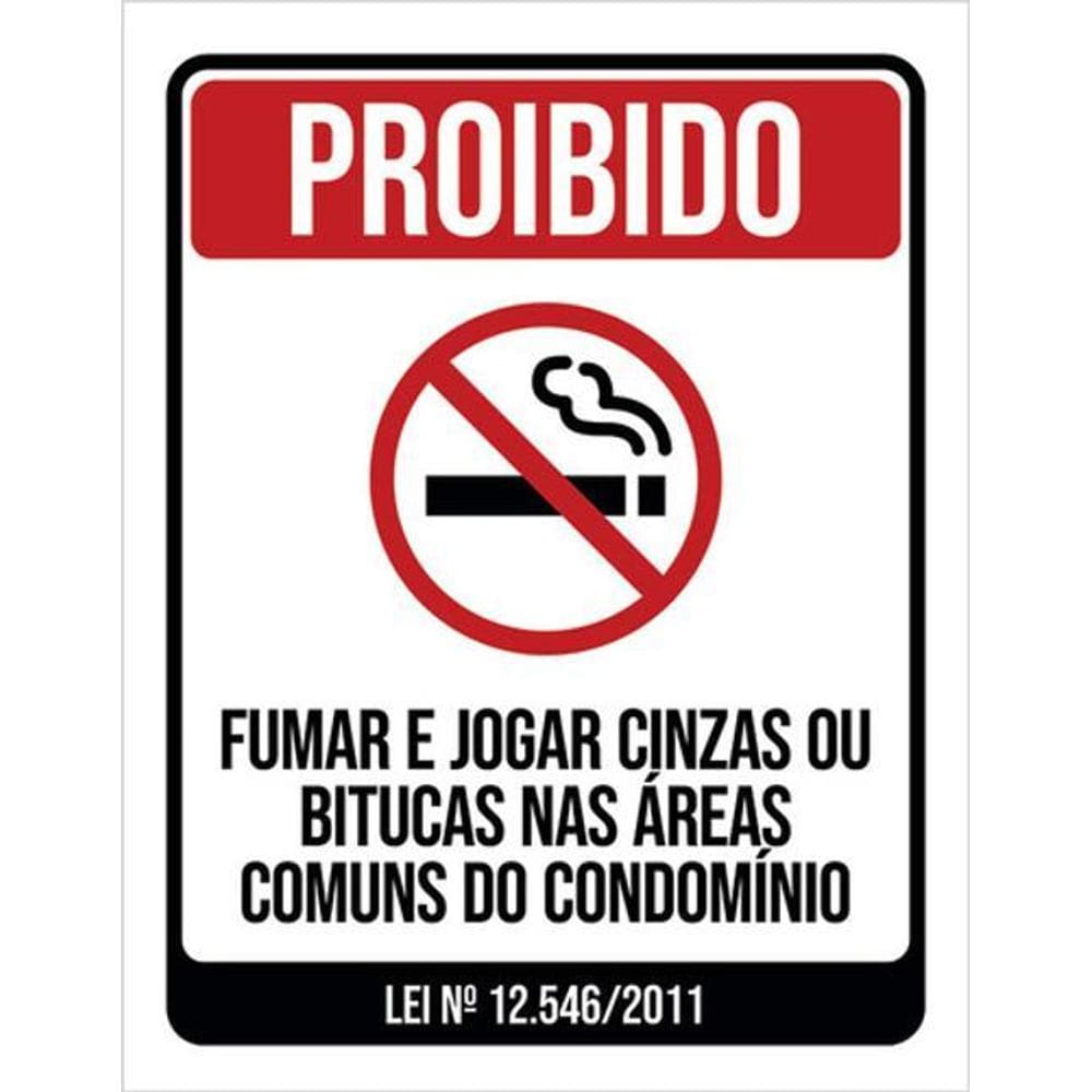 Kit 3 Placas De Sinalização - Proibido Fumar No | Ponto