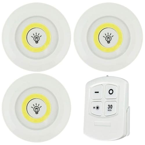 Pack Luminárias Led 3 Spots Sem Fio Inclui | Ponto