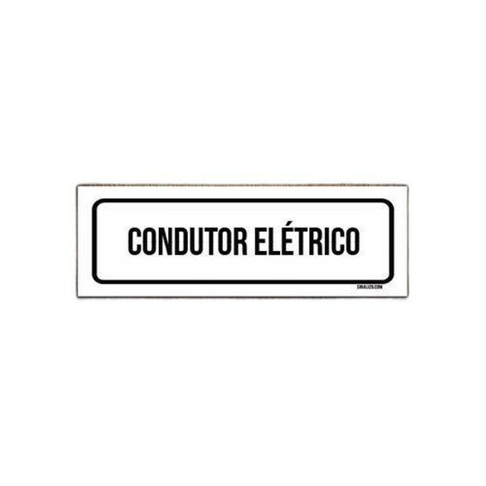 Placa De Sinalização Setor - Condutor Elétrico 23X9 | Ponto