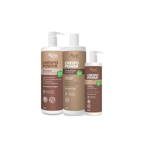 Kit Shampoo, Condicionador E Gelatina - Crespo Power | Ponto