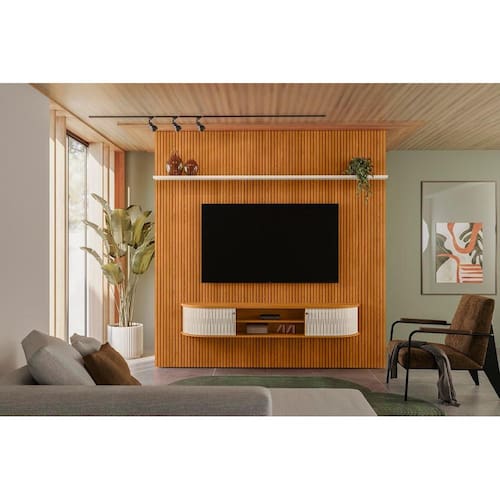 Painel+Rack Suspenso New Bugatti Para TV até | Ponto