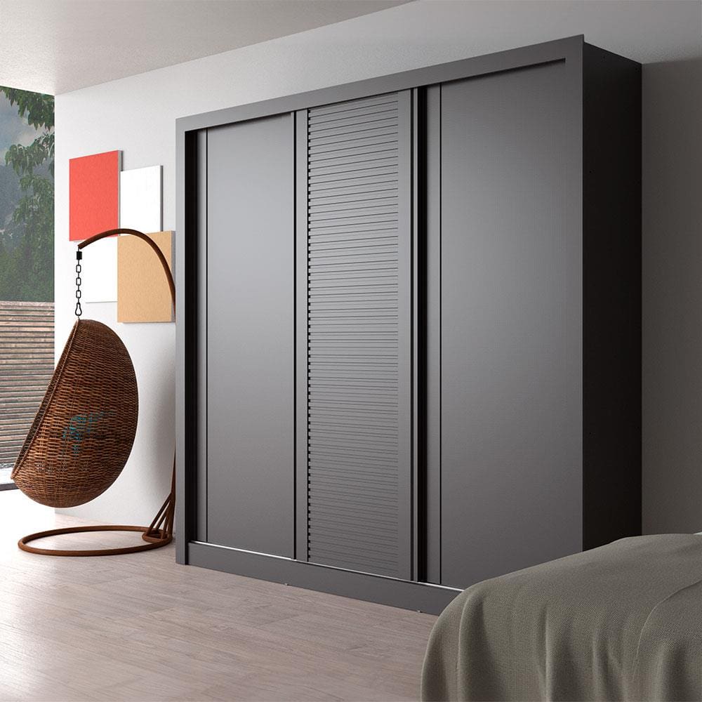 Guarda-Roupa Bartira Village com 3 Portas, 4 Gavetas e 243,1cm | Ponto