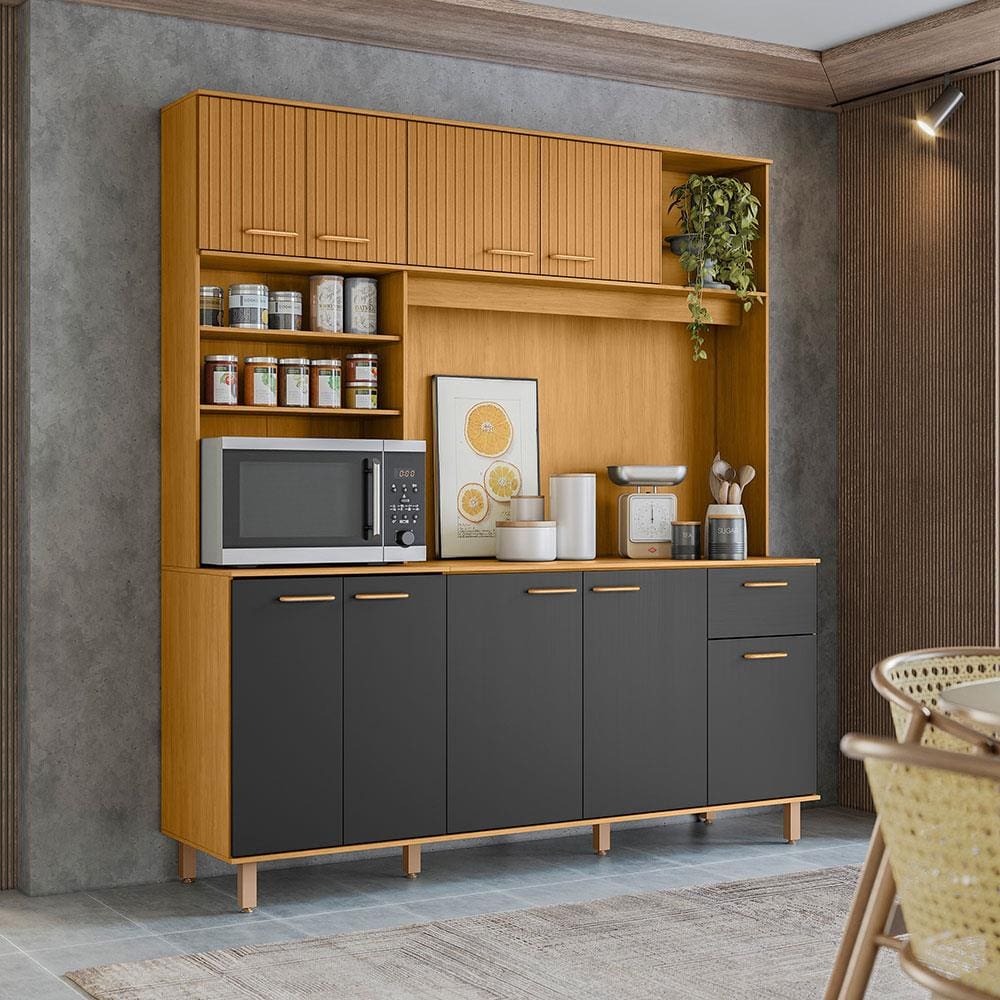 Cozinha Compacta Poliman Nuria com 9 Portas, 1 Gaveta | Ponto